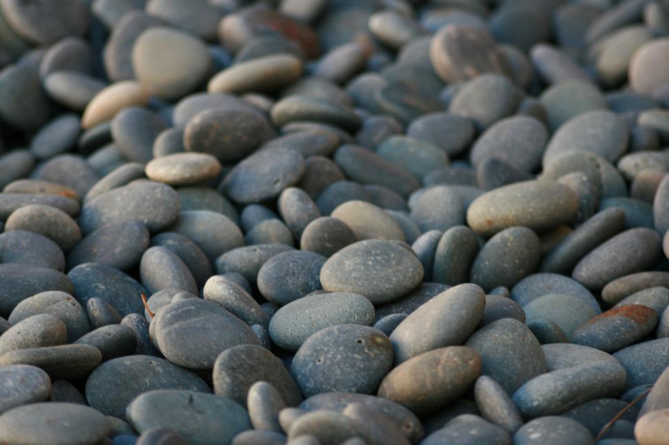 Free Stock Photo of Smooth Grey Pebbles in a Natural Outdoor ...