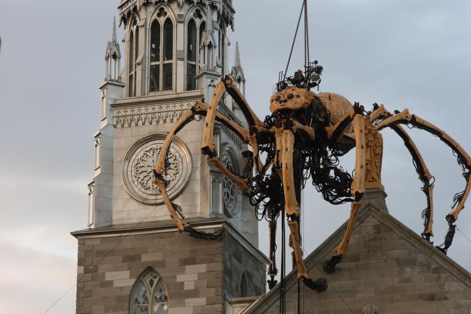 Free Stock Photo of Large mechanical spider installation on historic ...