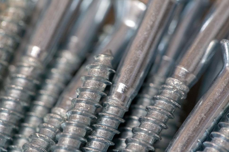 Free Stock Photo of Closeup of shiny metallic screws. | Download Free ...