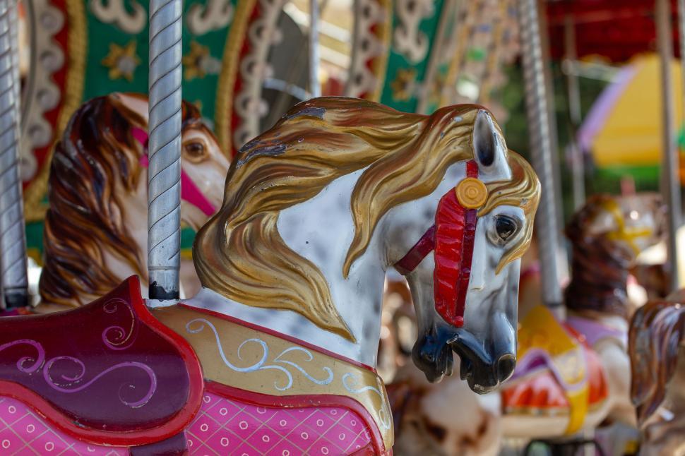 Free Stock Photo of Decorative carousel horse with colorful details ...