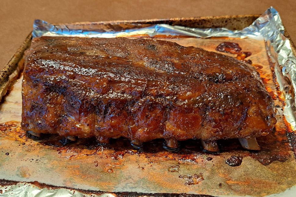 Free Stock Photo of Spare Ribs Chinese BBQ Style On Baking Pan ...