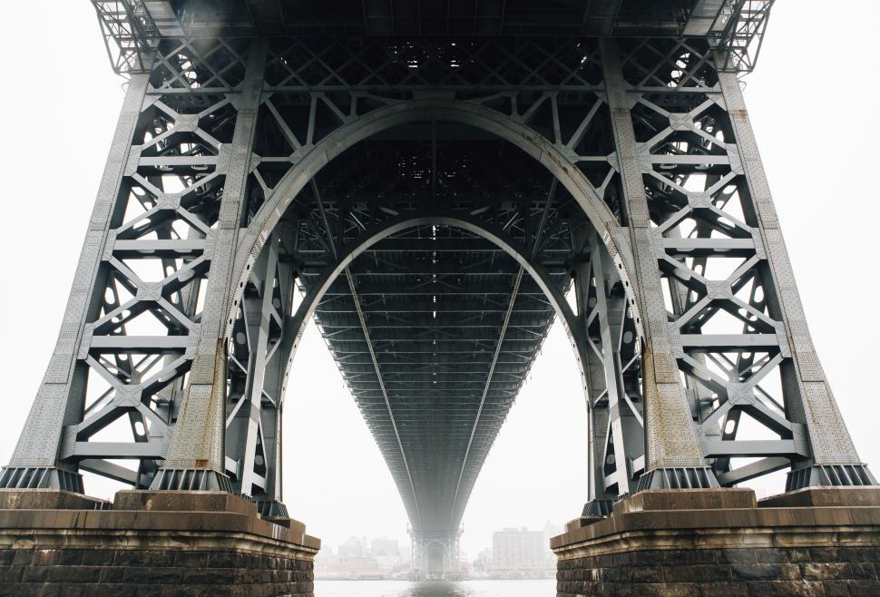 Free Stock Photo of Underneath the massive metal bridge, artistic ...