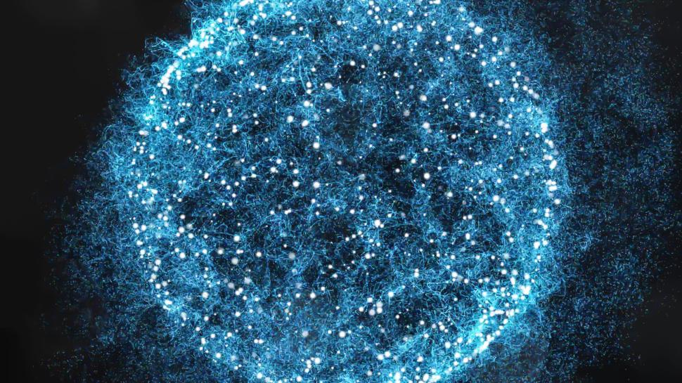 Free Stock Photo of Blue digital globe with interconnected light dots ...