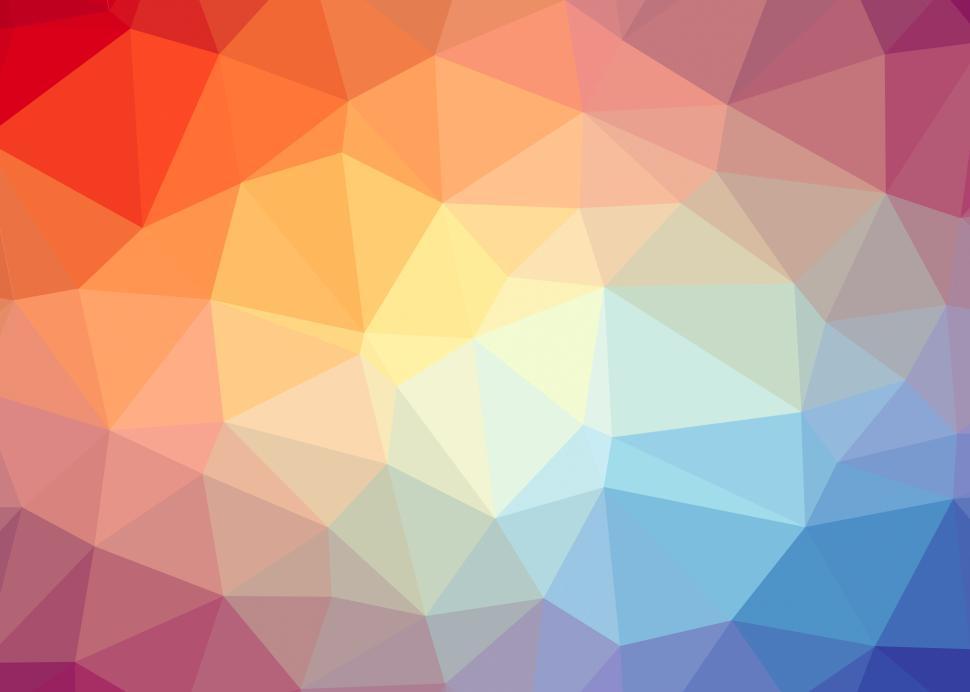 Free Stock Photo of Vibrant low polygon background in warm and cool ...