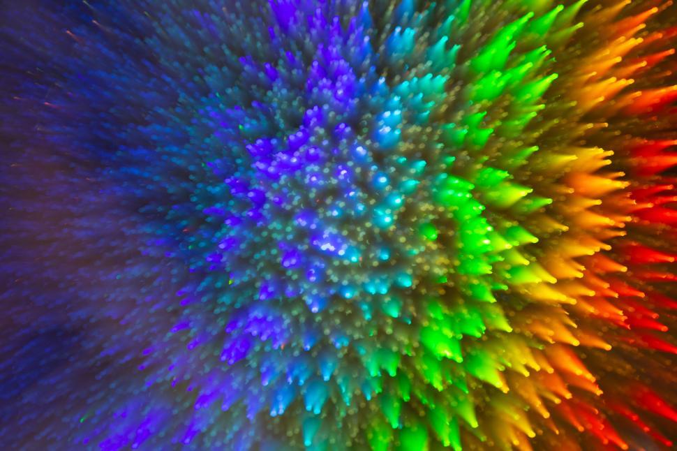 Free Stock Photo of Explosive rainbow-colored radial abstract burst ...