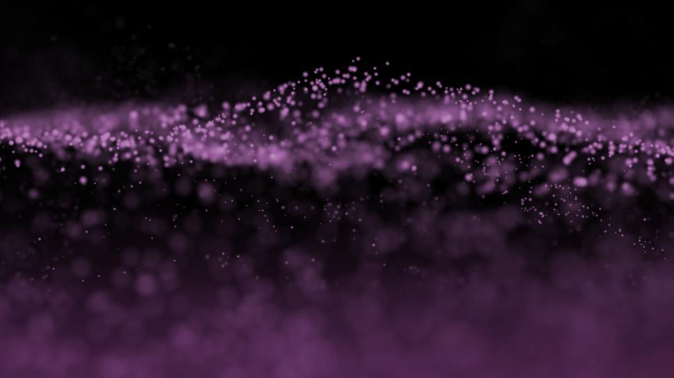 Free Stock Photo of Purple particles in wave-like formation on a black ...