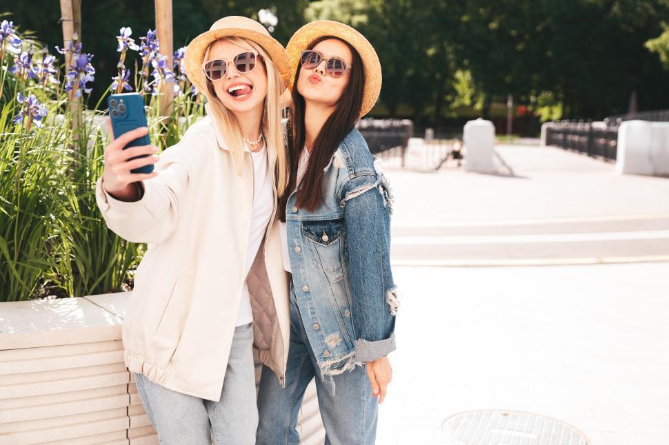 Free Stock Photo of Young women take a funny silly selfie | Download ...