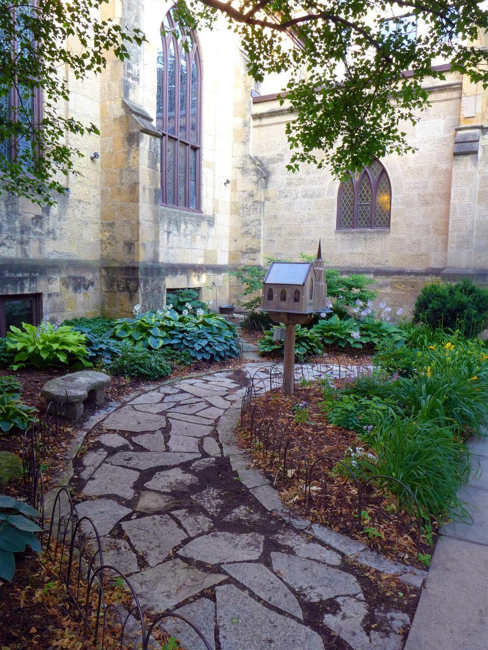 Free Stock Photo of Grace Church Madison Courtyard | Download Free ...