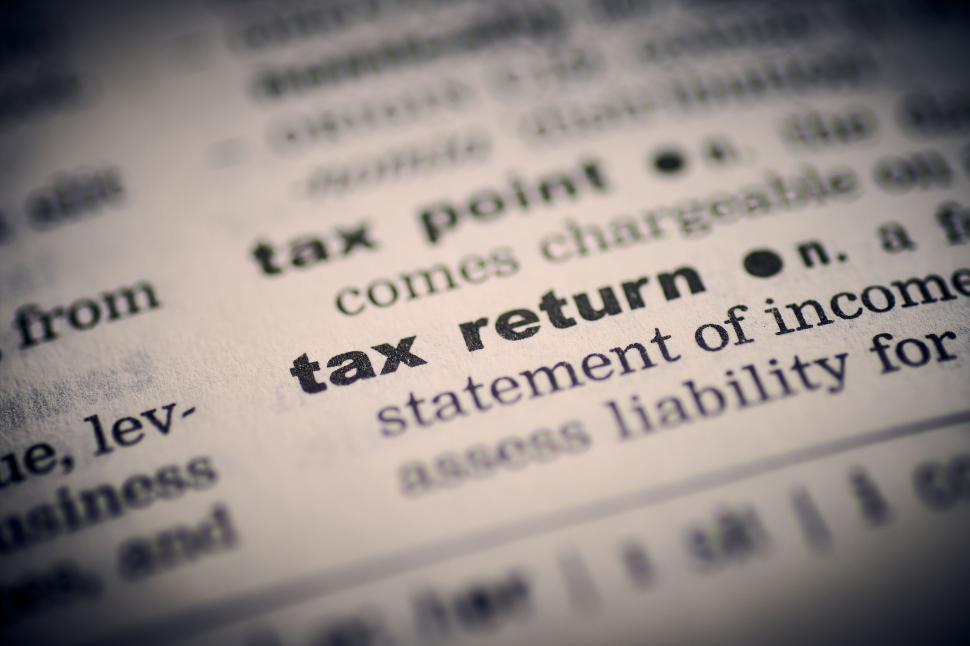 Free Stock Photo of Close-up of tax return definition in dictionary ...