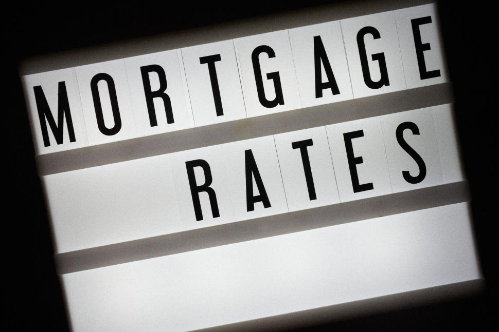 Free Stock Photo of Sign displaying the words Mortgage Rates in bold ...