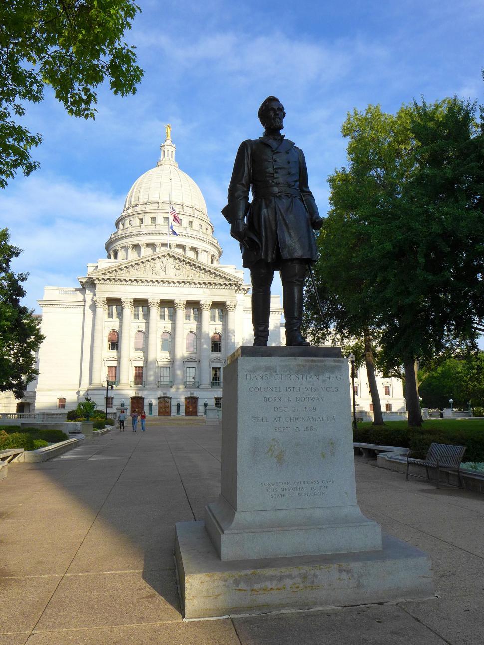 Free Stock Photo of Colonel Hans Christian Heg Statue | Download Free ...