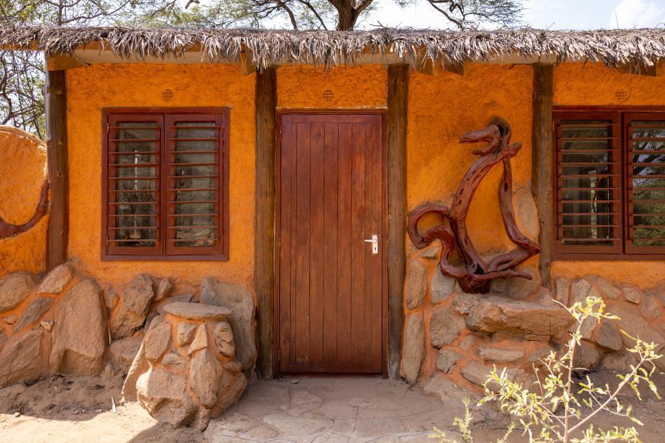 Free Stock Photo of Rustic building with wooden door in earthy colors ...