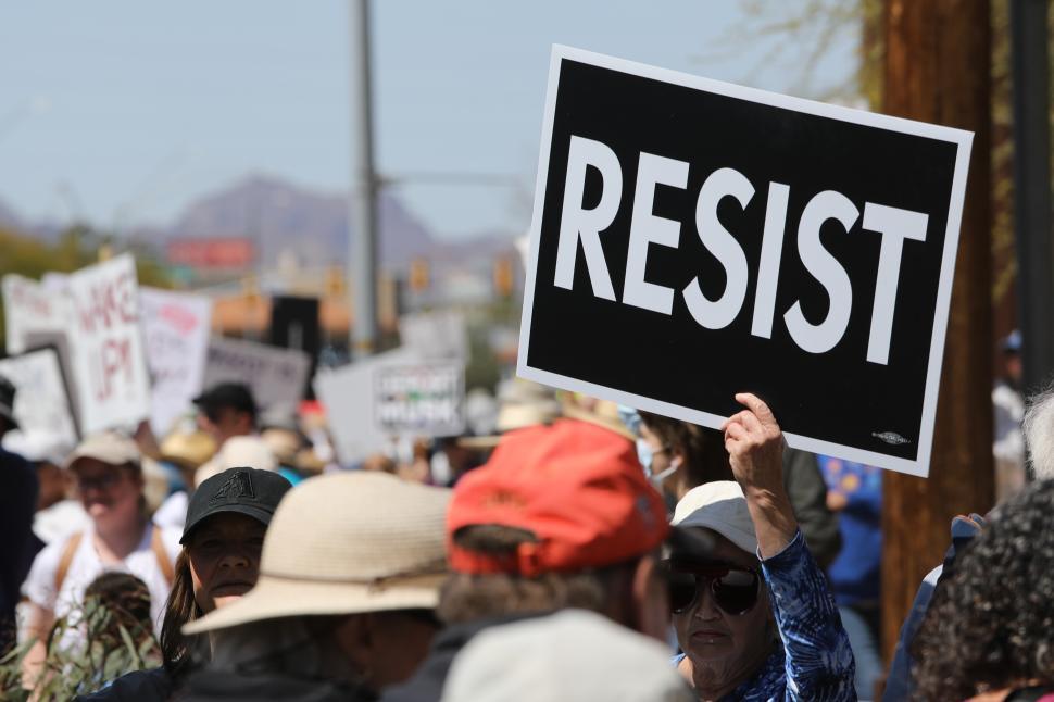 Free Stock Photo of Political protest featuring Resist signs and ...