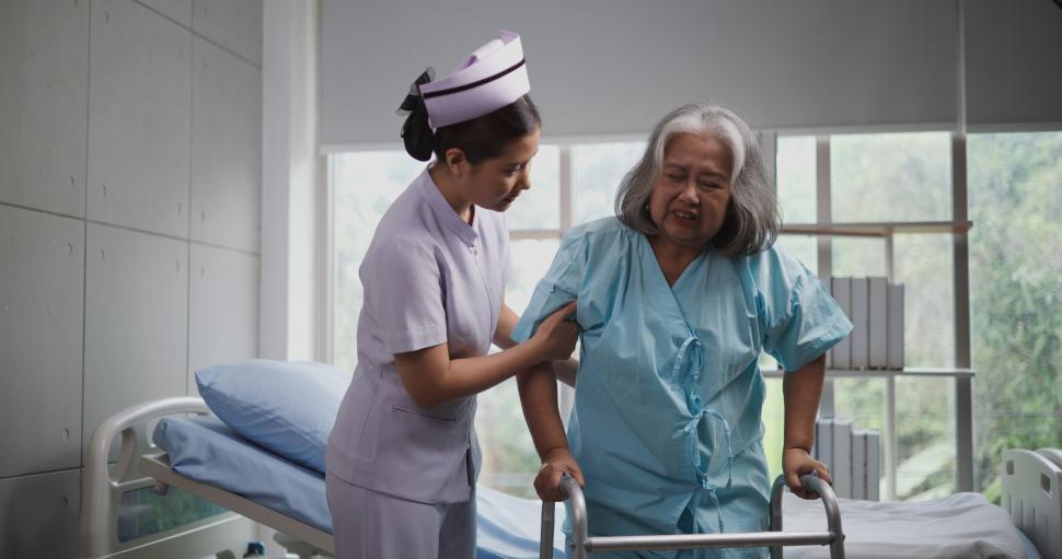 Free Stock Photo of Portrait of Young nurse caring for an elderly woman ...