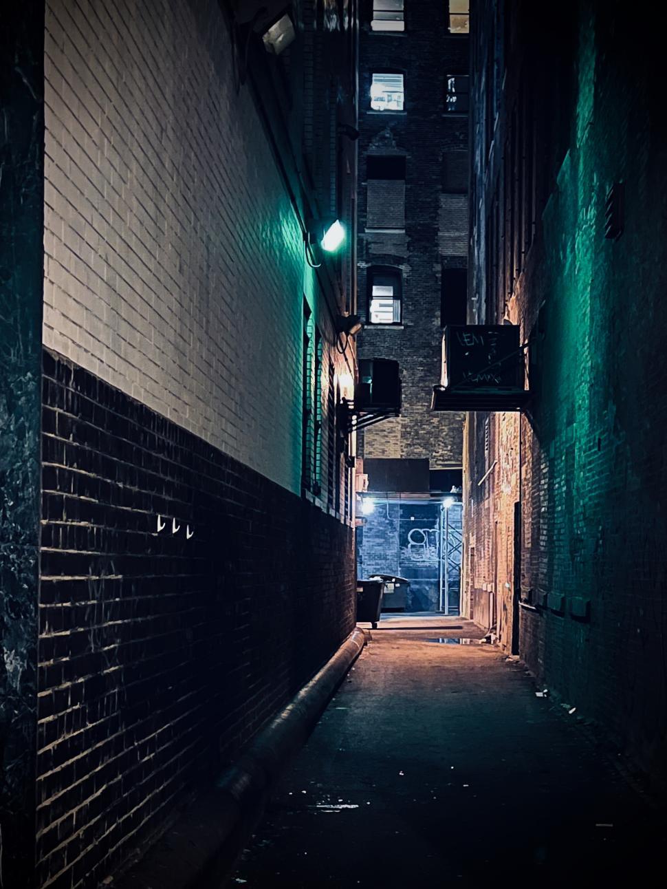 Brick Wall Alley Night
