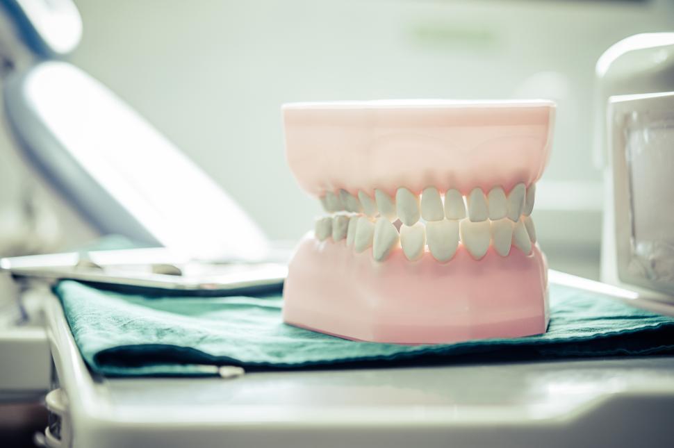 Free Stock Photo of Dentures placed on a table in the laboratory ...