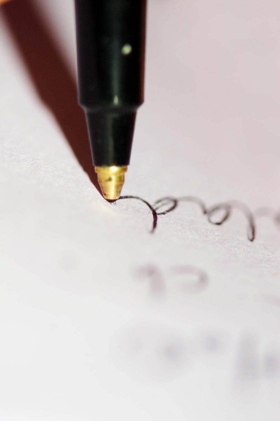 Free Stock Photo of Closeup of pen point as writing flows | Download ...