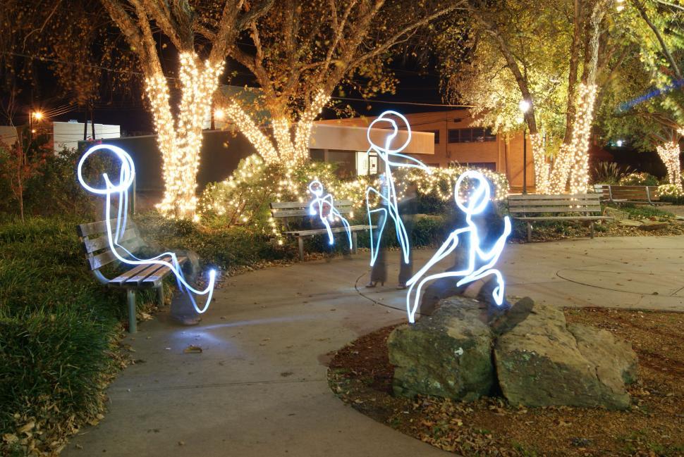 Free Stock Photo of Stick Figures painting with light photography ...