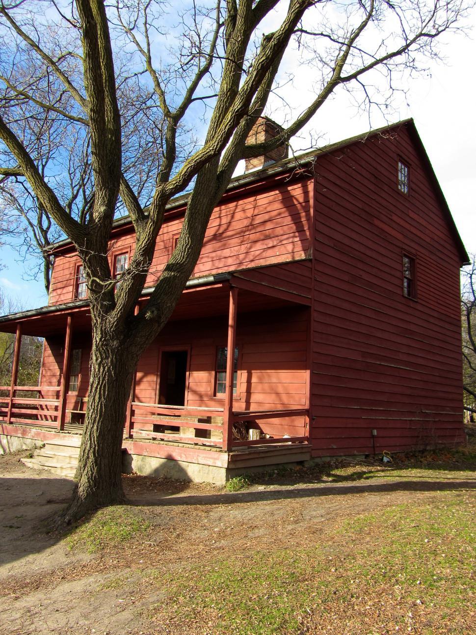 Free Stock Photo of Large Red Building Next to Tree | Download Free ...