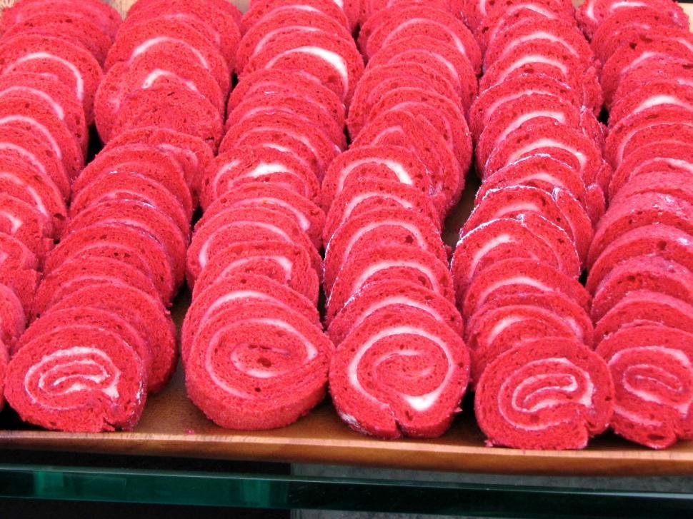 Free Stock Photo of Pile of Red Rolls on Table | Download Free Images ...