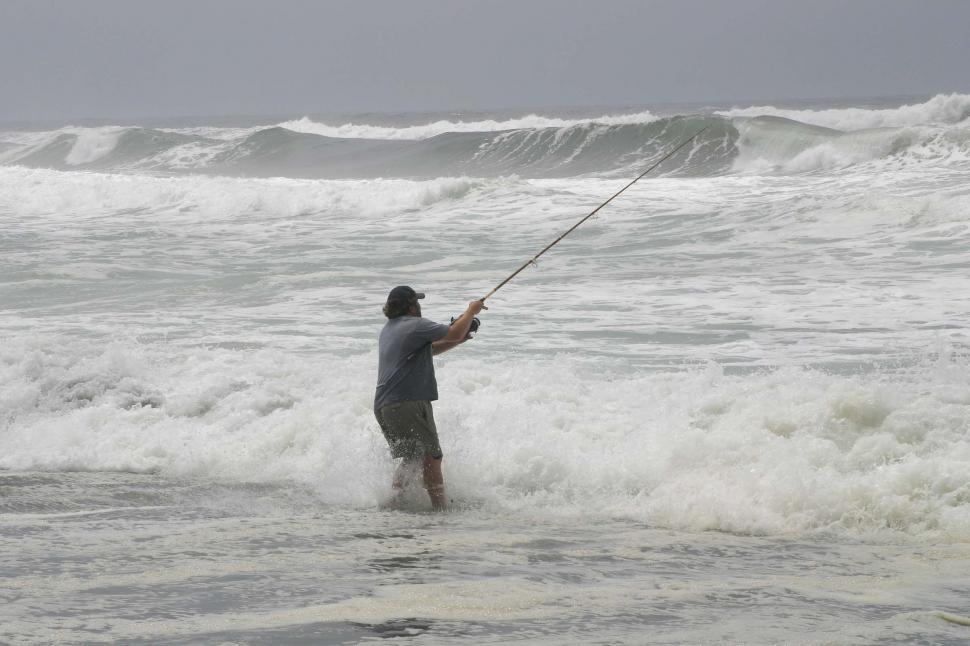 Free Stock Photo of Man Fishing in Ocean | Download Free Images and ...