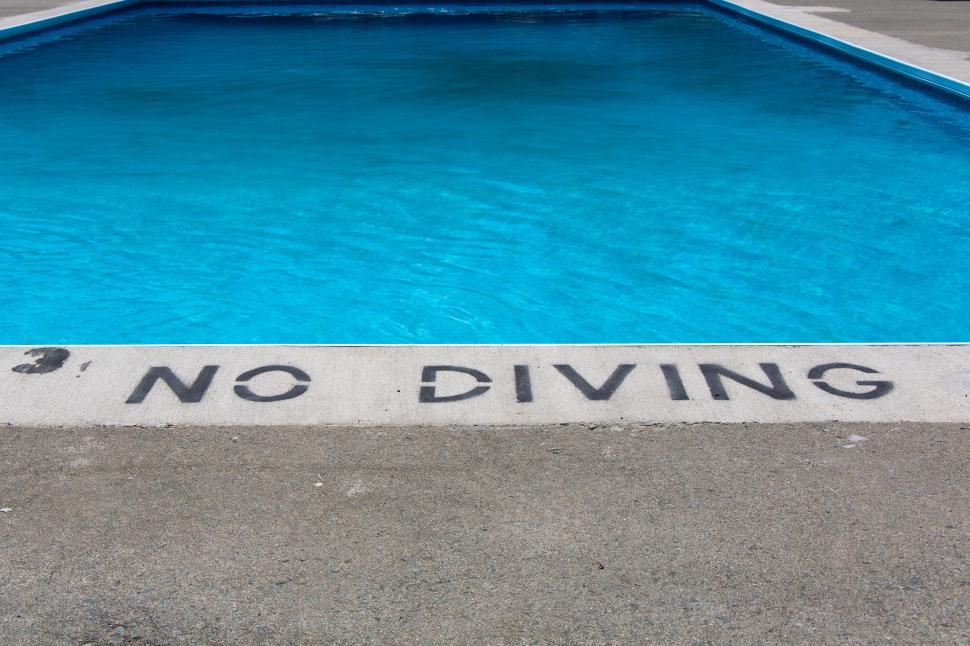 Free Stock Photo of No Diving | Download Free Images and Free Illustrations