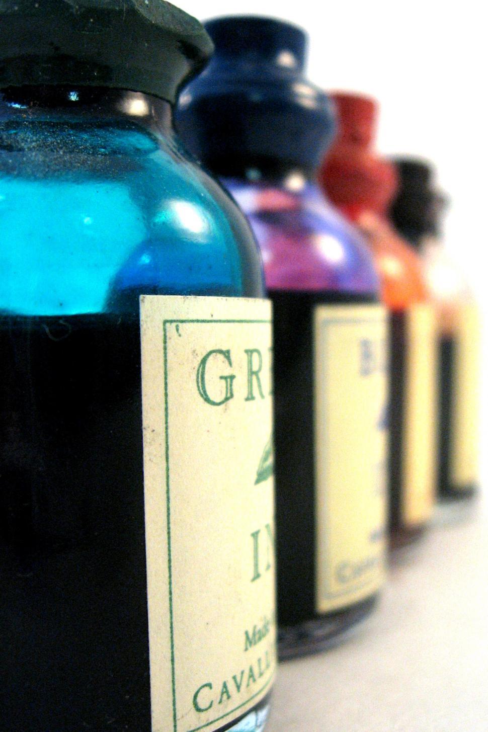 Free Stock Photo of Colored Ink in Bottles | Download Free Images and ...