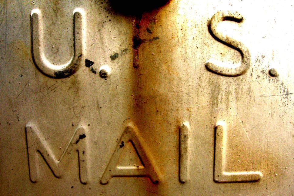 Free Stock Photo of Close Up of a Metal Sign With the Word US Mail ...