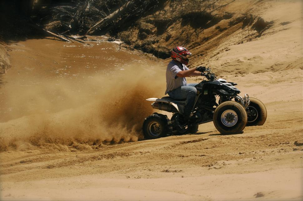 Free Stock Photo of ATV Climbs Sand Hill | Download Free Images and ...