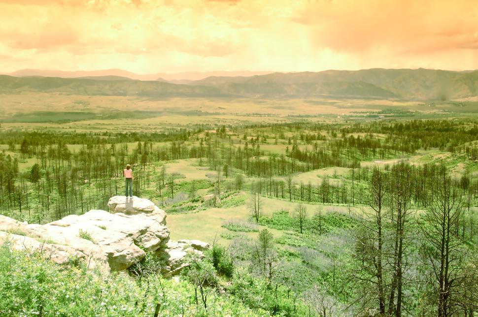 Free Stock Photo of A Girl Overlooks the Amazing Valley | Download Free ...