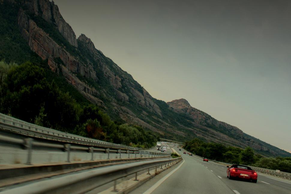 Free Stock Photo of Racing at high speed down the highway in Roquebrune ...