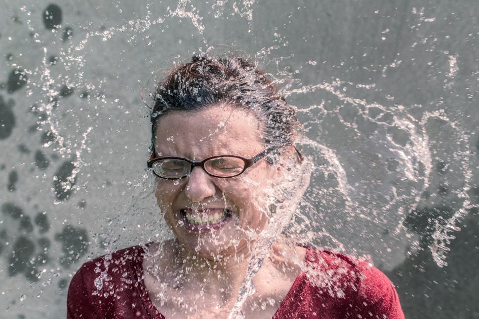 Free Stock Photo of Woman splashed with water | Download Free Images ...