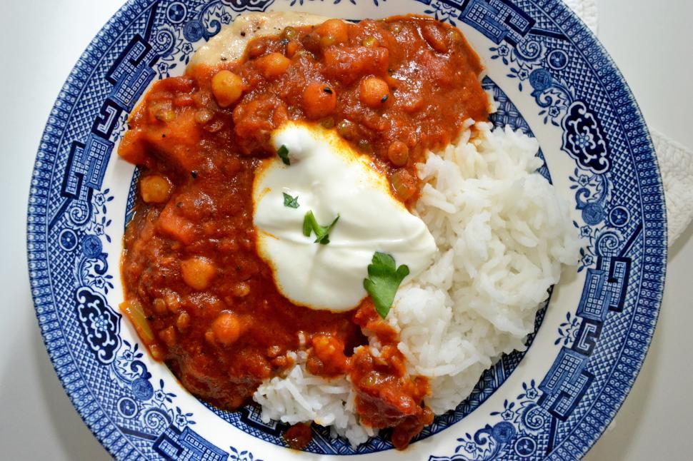 Free Stock Photo of Overhead Shot of Stew with rice | Download Free ...