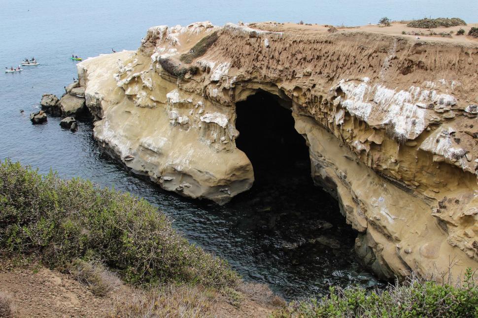 Free Stock Photo of Kayakers behind rock formation | Download Free ...