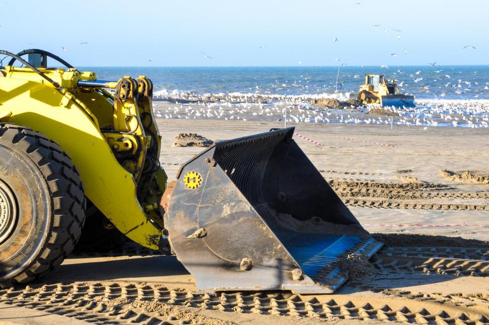 Free Stock Photo of bulldozer working on a beach | Download Free Images ...