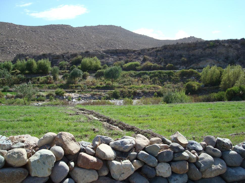 Free Stock Photo of Stone Wall in Field With Mountains Background ...