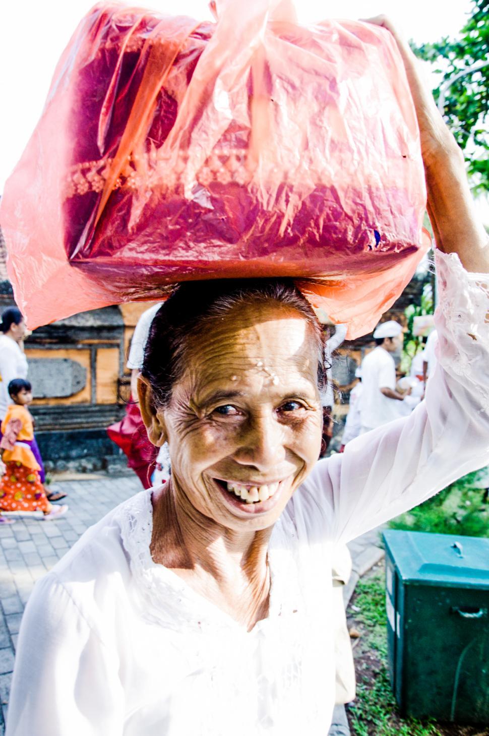 Free Stock Photo of Portrait of a balinese woman with a basket ...