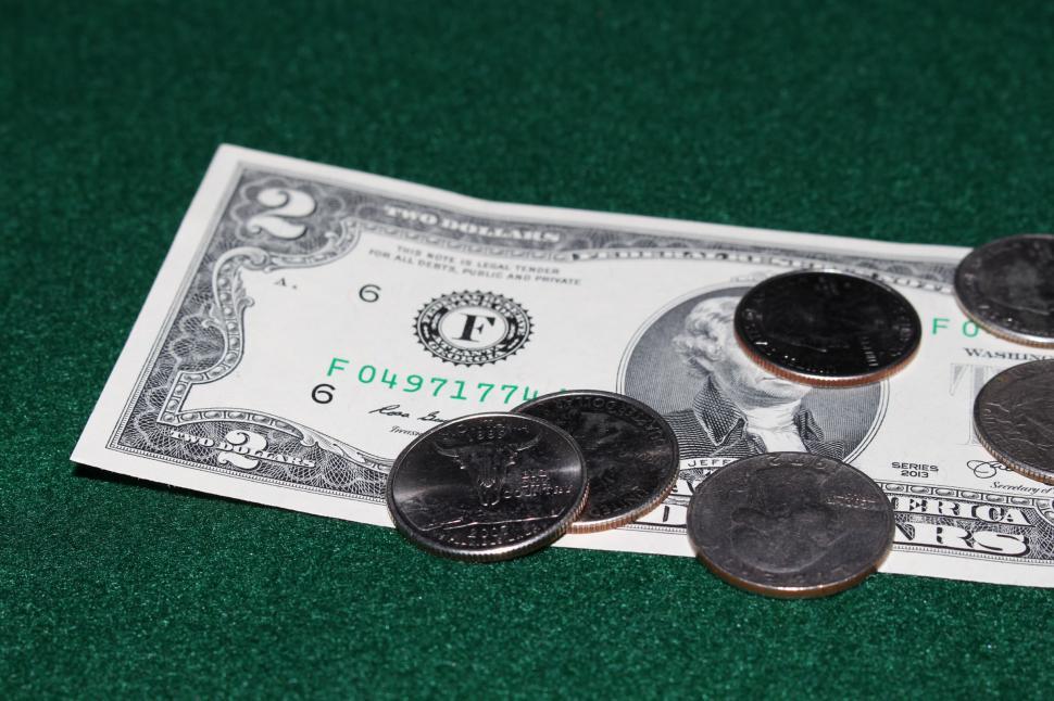 Free Stock Photo of Coins and Dollar Bill | Download Free Images and ...