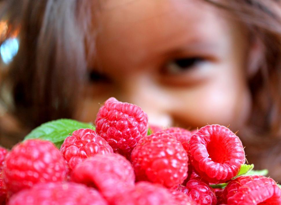Free Stock Photo of girl and raspberries | Download Free Images and ...