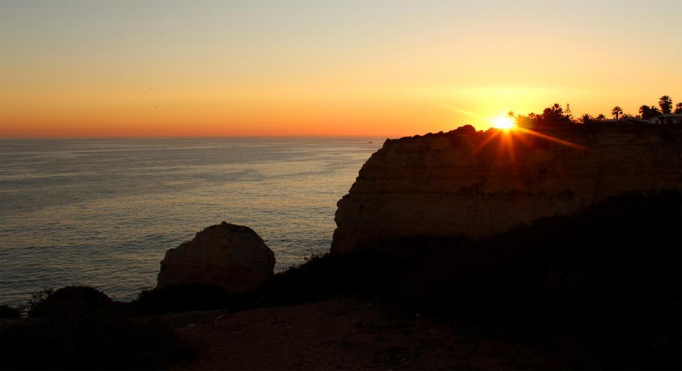 Free Stock Photo of Sunset over the cliffs in Algarve | Download Free ...