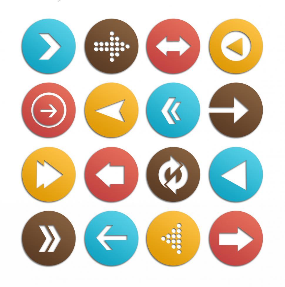 Free Stock Photo of Arrows icons vector set | Download Free Images and ...