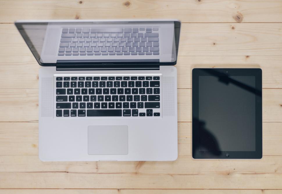 Free Stock Photo of Flat lay of laptop and tablet computer | Download ...