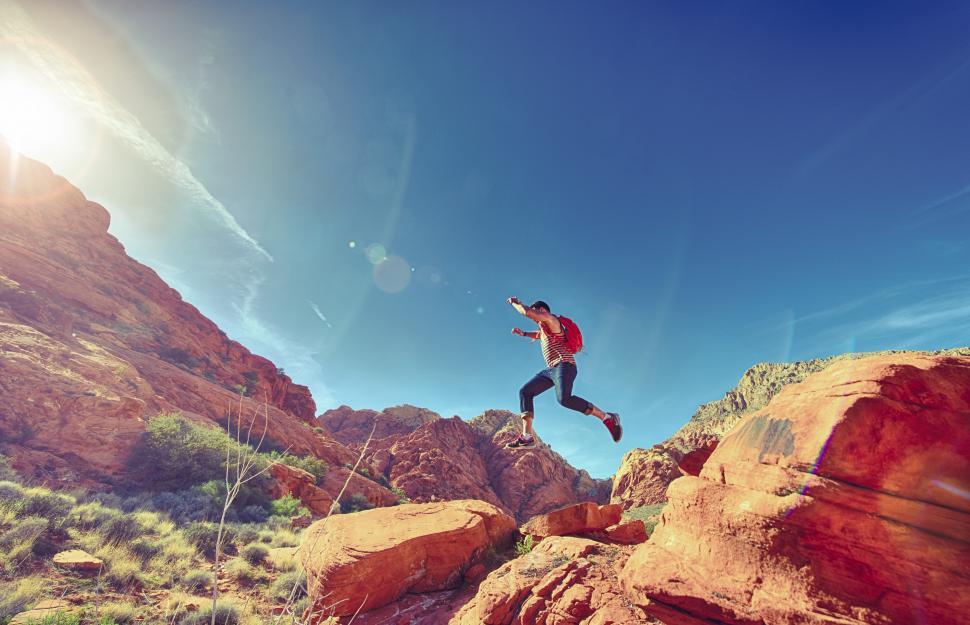 Free Stock Photo of Man jumping on rocks | Download Free Images and ...