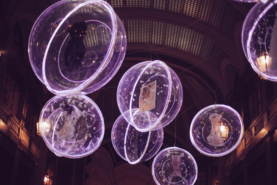 Free Stock Photo of Pendant ball lights hanging on the ceiling ...