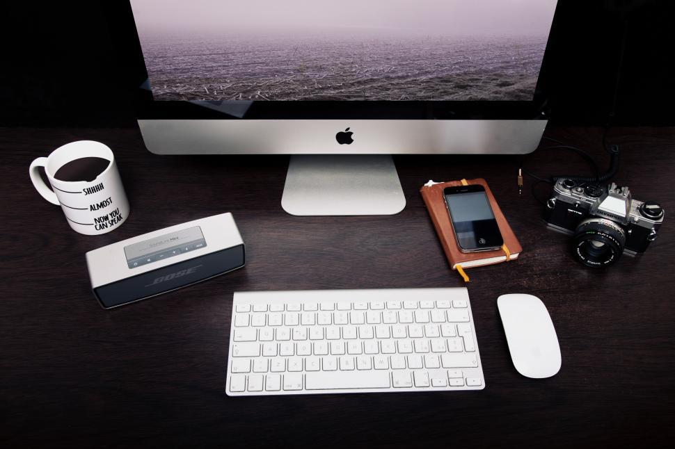 Free Stock Photo of Desktop screen and keyboard | Download Free Images ...