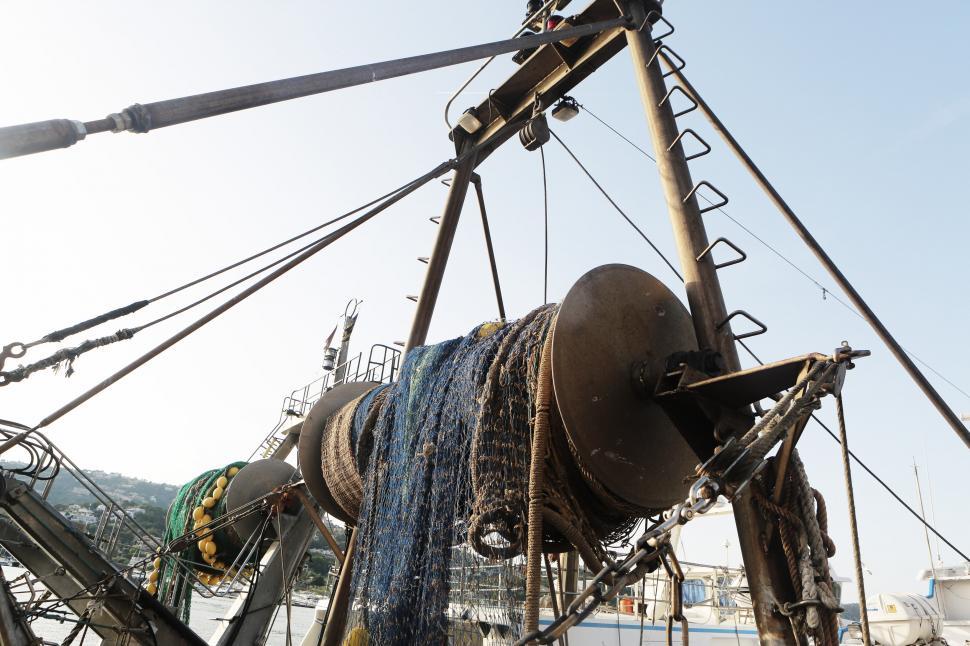 Free Stock Photo of Large Metal Object Hanging From Side of Boat ...