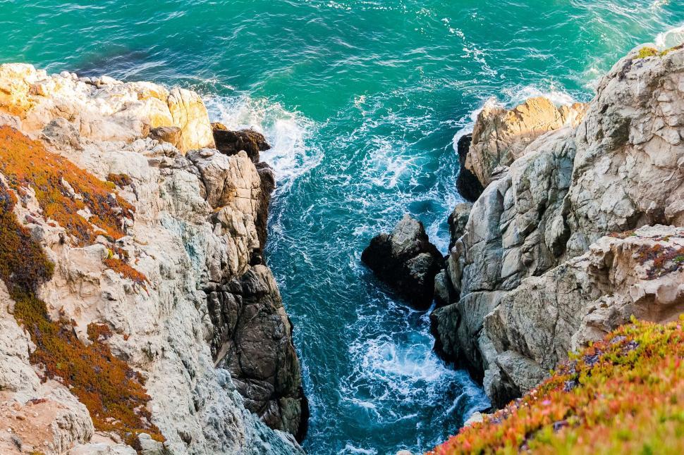 Free Stock Photo of A View of the Ocean From a Cliff | Download Free ...