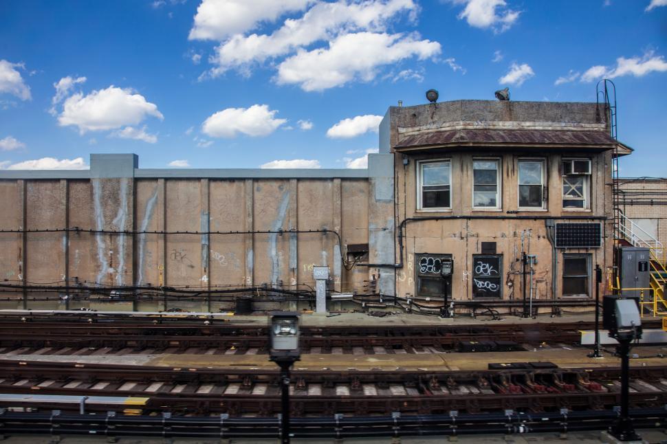 Free Stock Photo of Train Track With Building in the Background ...