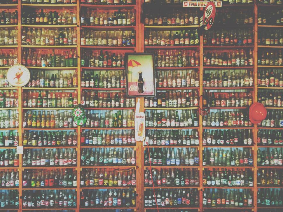 Free Stock Photo of Varied Selection of Beer Bottles on Display in ...