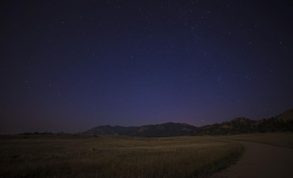 Open Field At Night